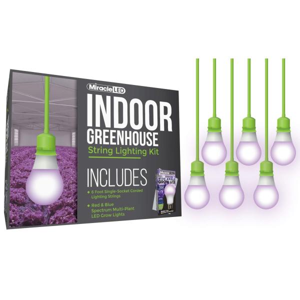 商品名:  Miracle LED Single-Socket 6ft Corded Indoor Greenhouse Kit with Absolute Daylight Plus Red &amp; Blue Spectrum Gro...