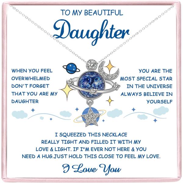 商品名To My Beautiful Granddaughter/Daughter ネックレス You are the Most Special Star in the Universe キュービック ジルコニアネックレス 孫娘/娘 誕生日...