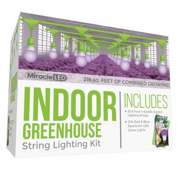 商品名:  Miracle LED Single-Socket 6ft Corded Indoor Greenhouse Kit with Absolute Daylight Plus Red &amp; Blue Spectrum Gro...