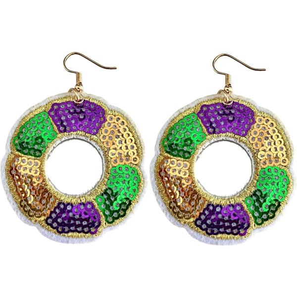 商品名マルディグラスタイルピアス レディース ガールズ ティーン その他 超キュート ニューオーリンズスタイル マルディグラ ピアス バーボンストリートパレード マルディグラパレード ファットチューズデーセレブレーションなどに 可愛いキング...