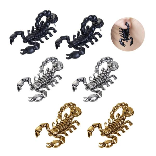 商品名: Wixine 3個 ファッション 3D ヴィンテージ 古代メンズ レディース 動物 メタル サソリ イヤースタッド イヤリング ファッション アクセサリー ギフト Wixine 3Pcs Fashion 3D Vintage An...