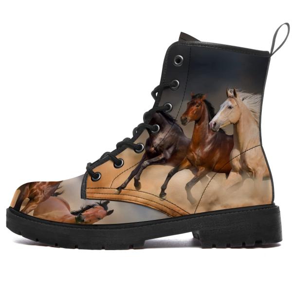 商品名:  ADIGOW Horse Boots for Men Women Combat Boots Ankle Booties Horse Lover Horseback Riding Theme Print Boot Work Sho...