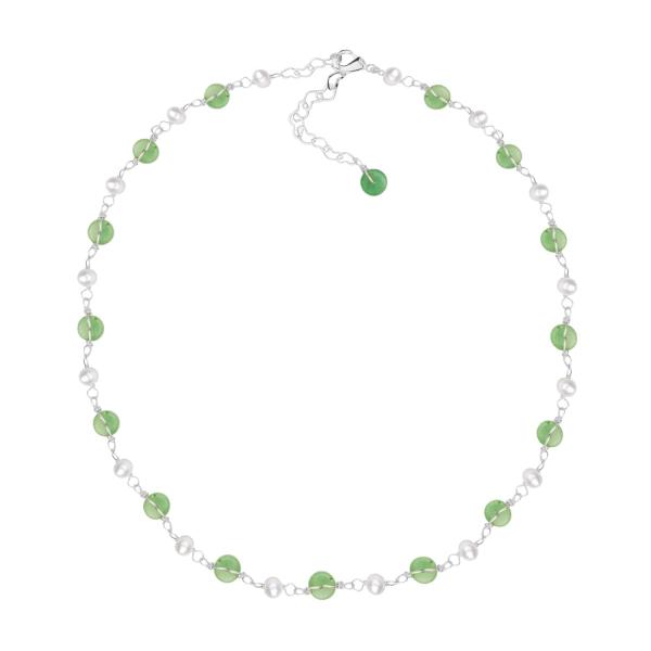商品名DAUMIER Freshwater Pearl Donut Green Aventurine Jade Choker May Birthstone Jewelry Necklace for Womenブランド：DAUMIER商品サイ...