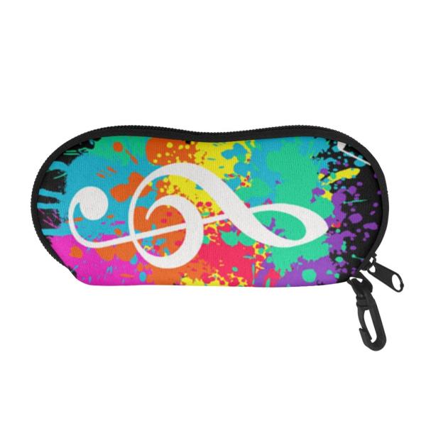 商品名:  Horeset Music Note Print Eyeglasses Case Travel Lightweight Sunglasses Bag Guard Set with Belt Clip for Men Womenブ...