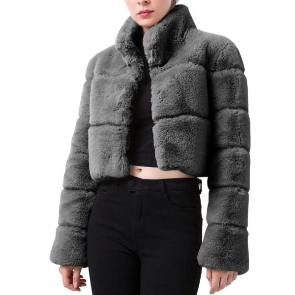 商品名:  Nonstop Jacket Furry Sleeve Size Warm Jacket FauxLong Plus Faux Outerwear Short Coat Women Womens plus Sized Winte...