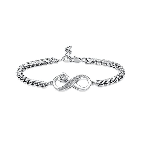 商品名:  shajwo Infinity Heart Cremation Urn Bracelet for Ashes Jewelry for Women Girls Cremation Link Memorial Bracelet,Si...