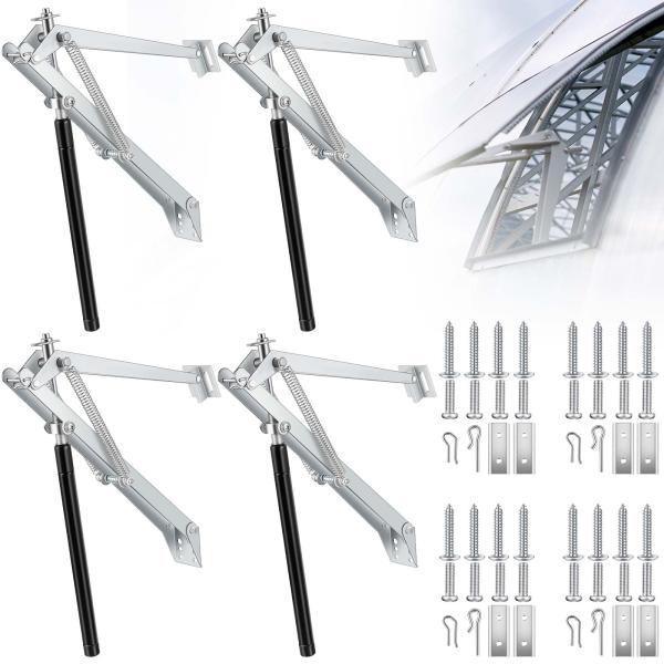 商品名: 自動屋根通気口オープナー 温室アクセサリー ソーラー熱感知自動温室ウィンドウオープナー 交換用温室通気口オープナー 2つのスプリング温室オープナー 換気用温室オープナー (4個) 4 Pcs Automatic Roof Vent...