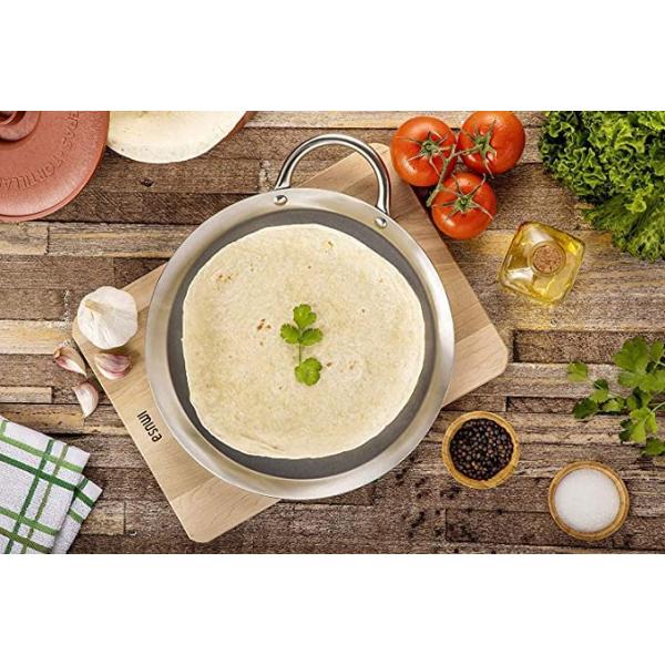 商品名:  11.5" Stainless Steel Flat Circle Fry Pan Comalブランド: Generic商品サイズ: 11"重量: 907g商品番号: RB-FR2915色: Silver素材: Stainles...