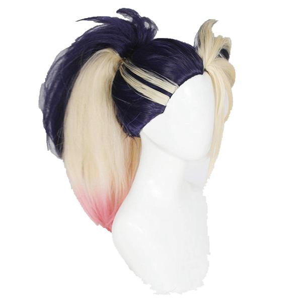 商品名:  Uearlid Akali KDA The Baddest Ponytail Mixed Color Long Role Play Heat Resistant Synthetic Hair Halloween Party Co...