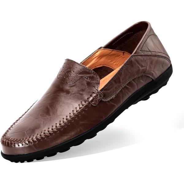 商品名Jesbarto Loafers Mens Premium Casual Leather Shoes Fashion Slip On Driving Shoes Penny Loafers for Men Lightweight Br...