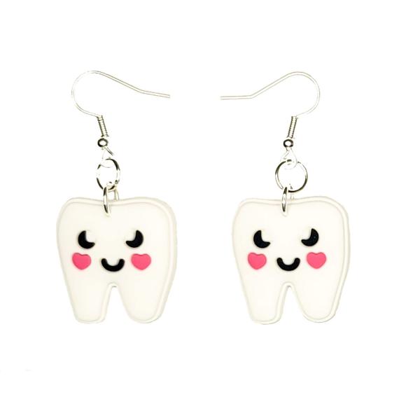 商品名:  Tooth Teeth Earrings Hypoallergenic Silver Plated Fishhooks Yazzle Dazzle Dentist Teeth Gums Dentures Rotten Decay...