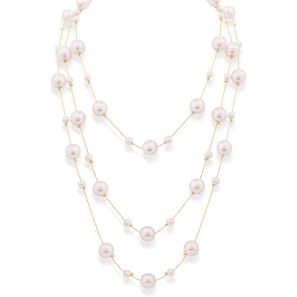 商品名ロングパールネックレス 1920年代 コスチュームアクセサリー 女性用, 宝石なしOJERRY 1920s Flappers Long Statement Faux Fake Costume Pearl Pearls Choker N...