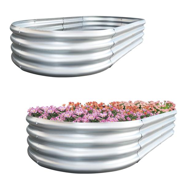 商品名:  TSAZZZ 2PC Galvanized Raised Garden Bed 6×3×1Ft DIY Metal Planter Box for Flowers Vegetables Fruits Herbs Green Pl...