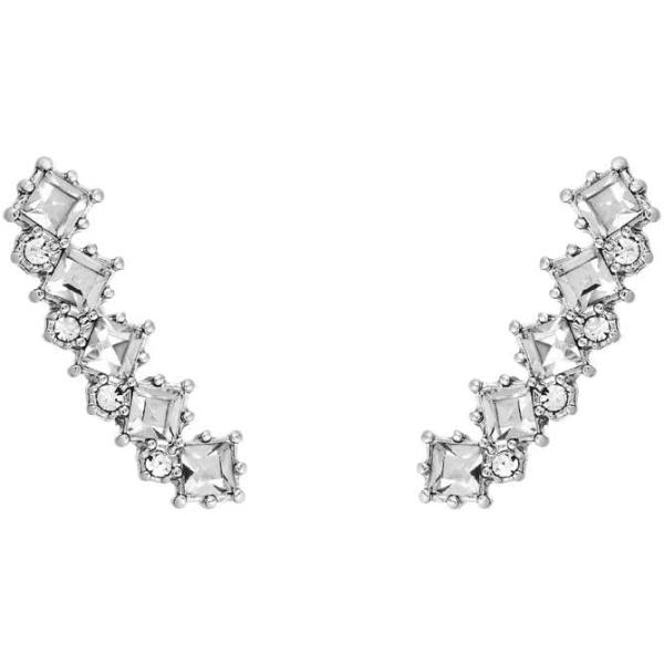 商品名Capwell + Co 幾何学的イヤークローラーポストスタッドピアス ファッションクローラーギフト 女性と若い女の子向け, 亜鉛, 宝石なしCapwell + Co Silver Ear Crawler Post Stud Earr...