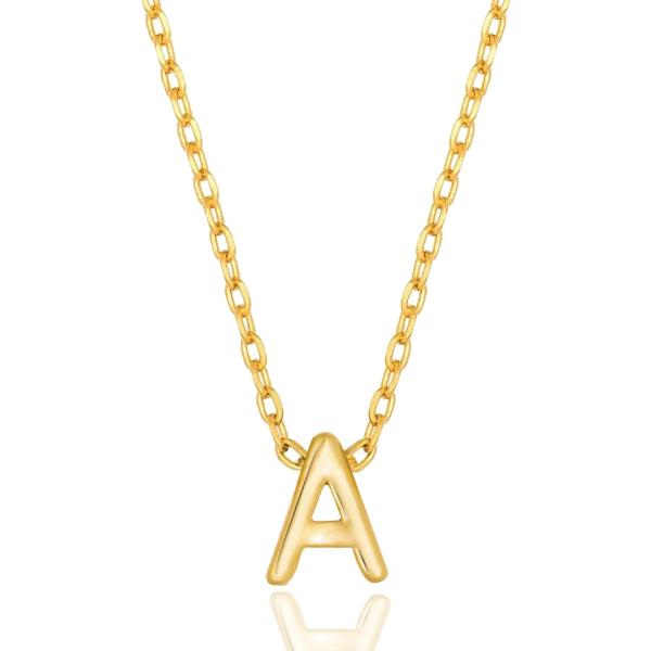 商品名Capwell + Co ゴールドデリケートイニシャルメタルペンダントチェーンネックレス A~Z文字チャーム ファッションギフト 女性と若い女の子向け, 亜鉛, 宝石なしCapwell + Co Delicate 14k Gold C...
