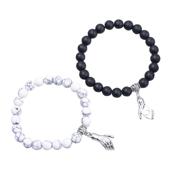 商品名:  Valentine Link Bracelets for Women Men Heart to Heart Attraction Couple Bracelet Female Design Sense Magnet Trend ...