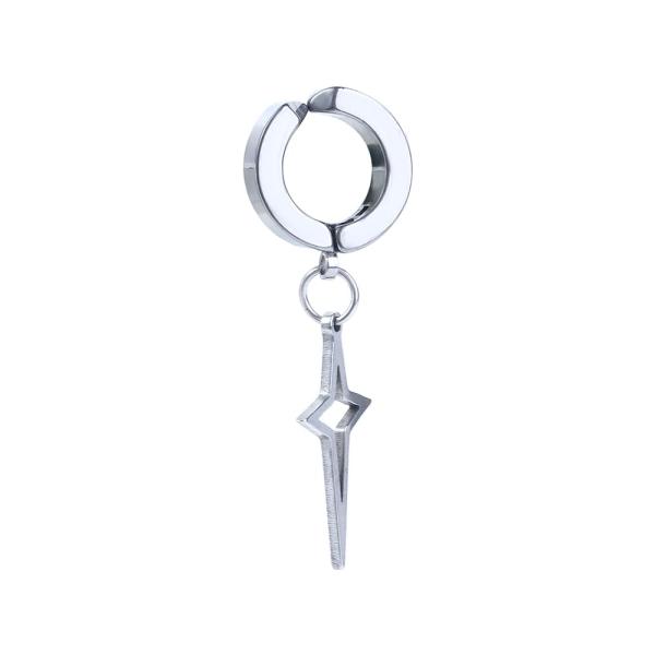 商品名:  Non-Piercing Earrings Ear Clip, Ear Cuff Men Woman Punk Clip Earring, Stainless Steel Triangle Cross Hoop Earrings...