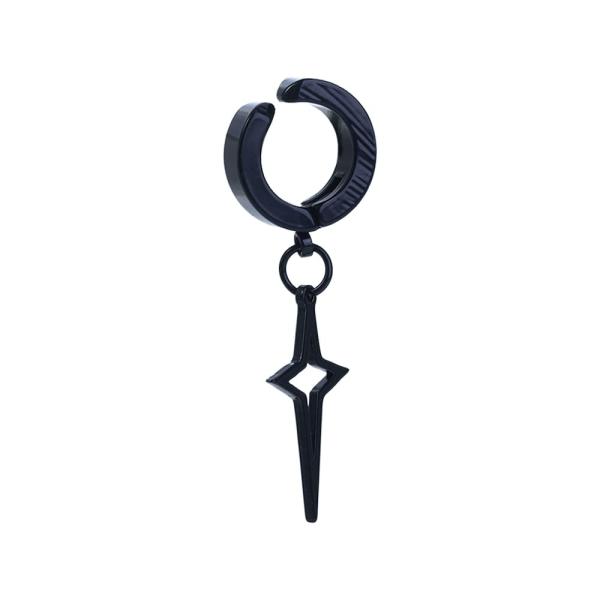 商品名:  Non-Piercing Earrings Ear Clip, Ear Cuff Men Woman Punk Clip Earring, Stainless Steel Triangle Cross Hoop Earrings...