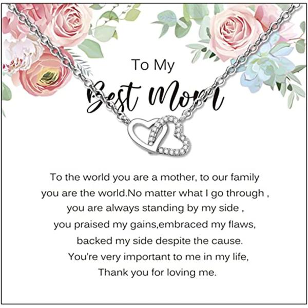 商品名DHQH To My Best Mom ボーナスネックレス ギフト ハートラブノットネックレス クリスマス誕生日ギフト ボーナスママ ステップママ 母の日ギフト, 銅, 宝石なしDHQH To My Best Mom Bonus Mo...