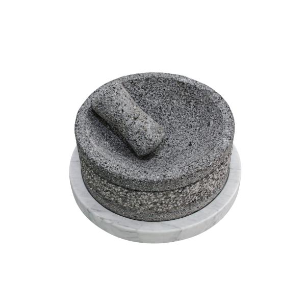 商品名:  CEMCUI Mexican Molcajete Pestle and Mortar 8 Inches Yolia with White Marble Baseブランド: CEMCUI商品番号: 素材: Marble海外の輸入品...