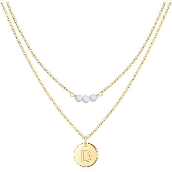 商品名MONOOC Initial Necklace for Women, Initial D Necklace for Women Gold Necklaces for Women Trendy Pendant Necklace Lett...