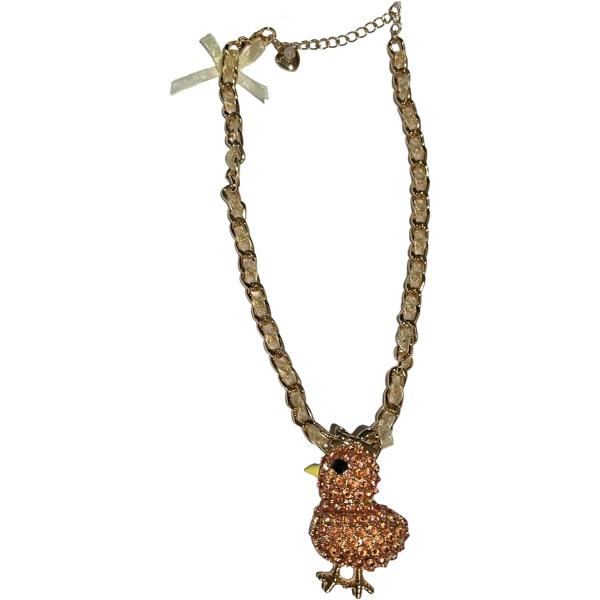 商品名Betsey Johnson オレンジ 鶏ひよこ ひよこ ペンダント ネックレス リボン リボン イースター 母の日ギフト バレンタインデーギフトアイデア ラブ 誕生日プレゼント XMAS, ガラス、金属、プラスチック。, 宝石なしB...