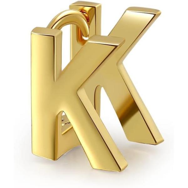 商品名Initial Stud Earrings For Women Girls 18K Gold Plated Alphabet Earrings Letter A To Z Hypoallergenic Gold Stud Earrin...