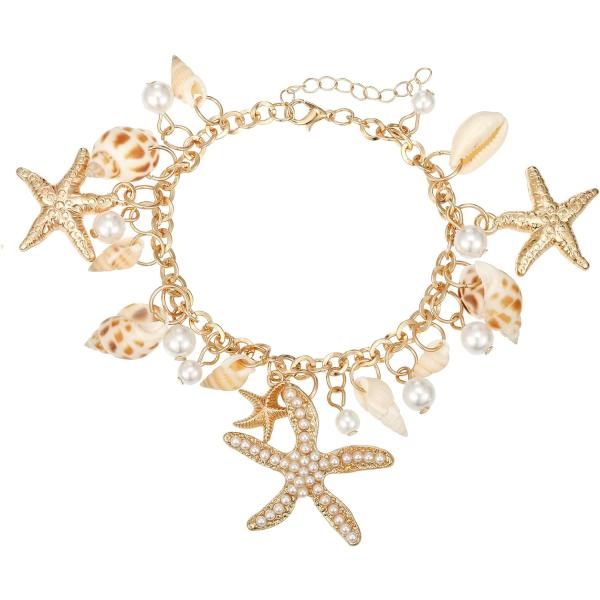 商品名RUOFFETA 貝殻 ヒトデ ネックレス ブレスレット 巻き貝 ステートメント チャンキー ネックレス マーメイド コスチューム ジュエリー ビーチ ジュエリー レディース, 亜鉛, 宝石なし。RUOFFETA Shell Star...