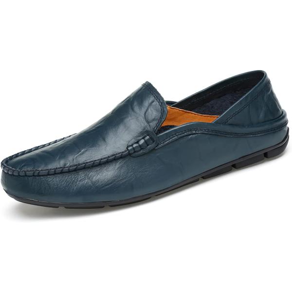 商品名baobeijiadao Classic Men's Loafers Leather Slip On Penny Loafers Lightweight Driving Shoes Comfort Dress Flats Shoes ...