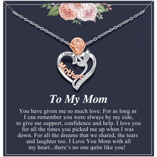 商品名UPROMI 母の日ギフト お母さん/おばあちゃん/ナナ/娘へのネックレス 誕生日プレゼント, ステンレス鋼, キュービックジルコニアUPROMI Valentines Day Gifts for Mom from Daughter ...