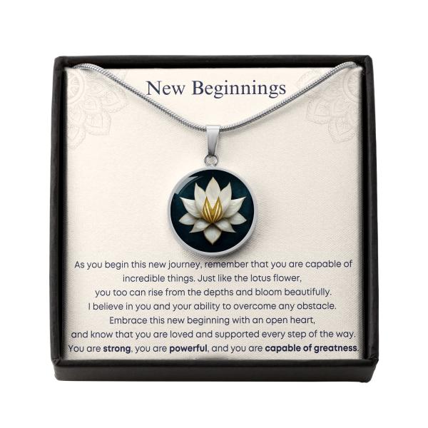 商品名:  Hilis Jewelry New Beginnings Lotus Necklace, Divorce Gifts for Women, Breakup Gifts, Addiction Recovery, AAA, Sobr...