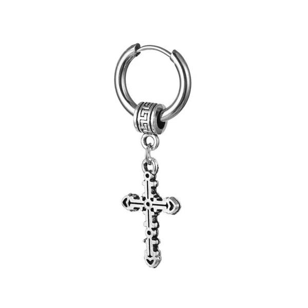 商品名:  EWNICE Street Hip Hop Stainless Steel Earrings Feather Cross Multi Style Gothic Accessories Men's and Women's Jewe...
