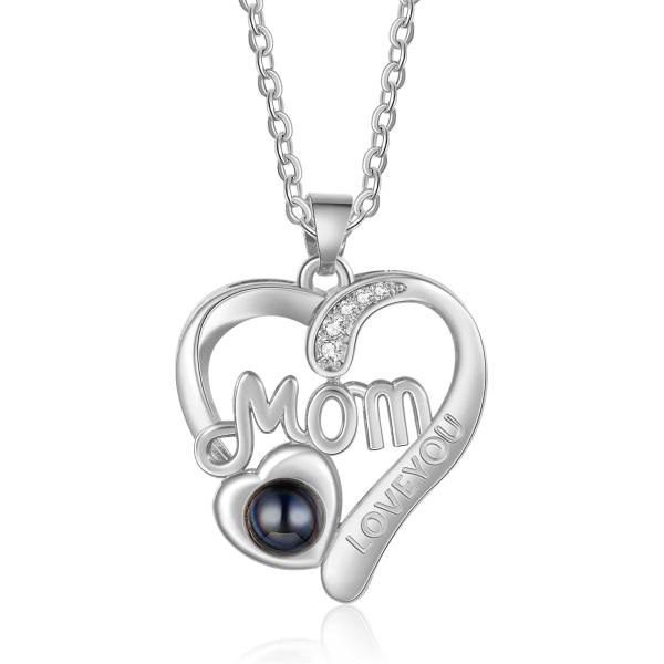 商品名ROSI AUDIO PRO Mom Necklace for Women Personalized customized Photo Protection Pendant Wear Felicity Reviews (White G...