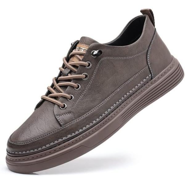 商品名Cowhide Fashion Casual Shoes Men's Formal Leather Shoes Non-Slip Softsole Oxford Lace-Up Walking Sports Sneaker Brown...