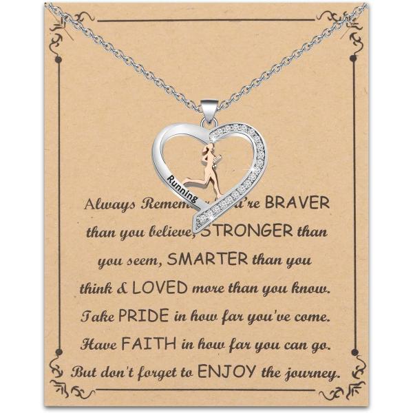 商品名BNQL ランニングチャームネックレス レディース ガールズ ランナーギフト ランニングジュエリー ランナーネックレス ランニング愛好家へのギフト マラソンギフト, 2XL, ステンレス鋼, 宝石なしBNQL Running Char...