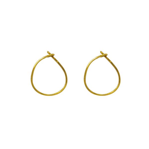 商品名: ソリッド22K/18Kファインゴールド 認定刻印入り 壮大なデザイン フープイヤリング 高さ12mm 幅12mm 22カラットと18カラットファインゴールド, 金属, キュービックジルコニア Solid 22K/18K Fine ...