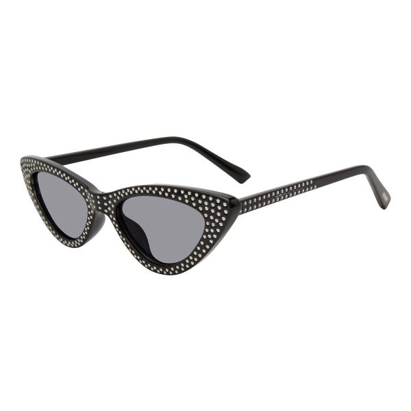 商品名:  Steve Madden Women's Female Sunglasses Style Lopez Cat Eye, Black/Silver/Solid Smoke, 51mm, 18mmブランド: Steve Madden...