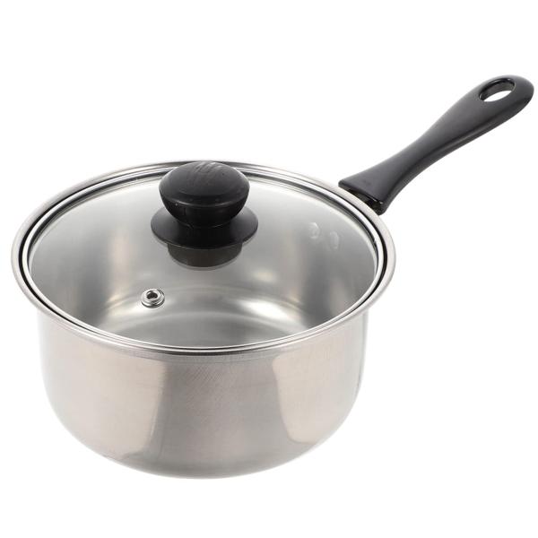 商品名: Housoutil 1セット ステンレススチール鍋 深型フライパン 蓋付き ステンレススチール鍋 蓋付き ステンレススチールソースパン スモールソースパン ホットポット スロークッカー 多機能ソースパン ディープフライパン Hou...