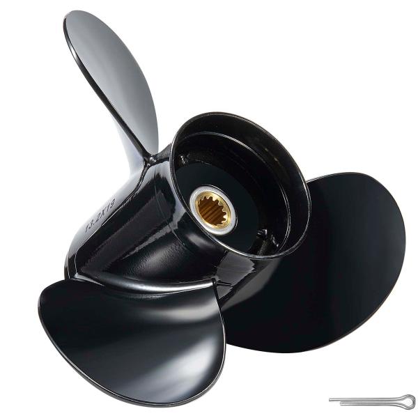商品名: MiBarco 13.2x19 アップグレードアルミプロペラ BRP、Johnson、Evinrude、OMCスタードライブ40-140hp(ハブキット付属)、13スプライン、RH MiBarco 13.2x19 Upgrade ...