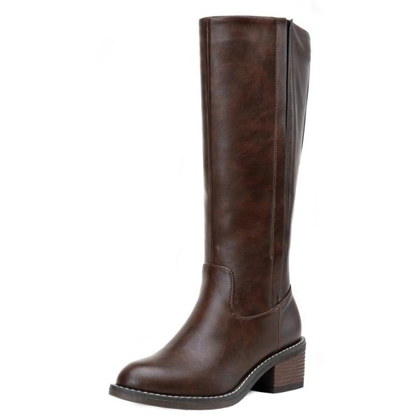 商品名:  Jeossy Women's 9661 Knee High Boots, Riding Boots for Women, Dark Tan, Size 9 US-High Boots with Inner Zipper and ...