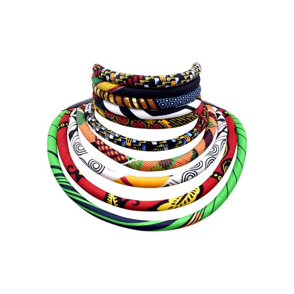 商品名African Jewelry for Women | African Wax Necklace | Queen Africa Print Bib Necklace and Choker Set | Maasai Jewelry | ...