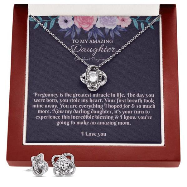 商品名:  Personalized Name Necklace Mom To Be With Message Card, First Mother's Day Gift, Custom Name for Woman Gold Jewelr...