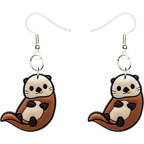 商品名Otter Earrings Hypoallergenic Yazzle Dazzle Drop Dangle Lead and Nickel Free Sea Otter Otter Lake River Oceanブランド：Gen...