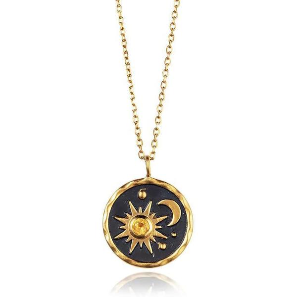 商品名太陽と月 フレンドシップ レイヤー シルバーネックレス レディース 親友 ペダントネックレス 彼女へのギフトに 太陽と月のネックレス, ステンレス鋼, 宝石なしSun and Moon Friendship Necklace for ...