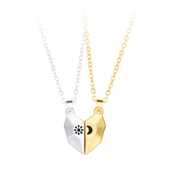 商品名:  2Pcs Heart Necklace Sets for Womens Mens Sun Moon Love Pendant Necklaces Trendy Couple Necklace Jewelry (WH2, One ...