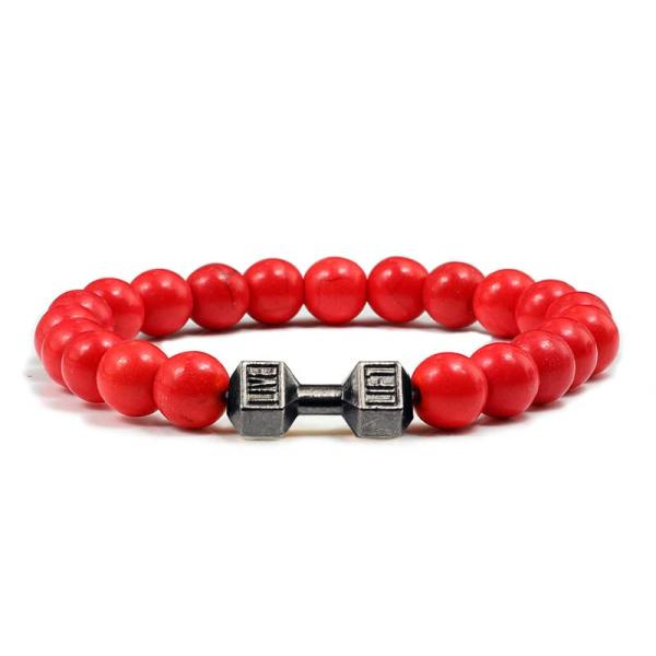 商品名:  14 Style Dumbbells Lava Stone Beads Bracelets Bangles Women Jewelry Men Bracelet Metal Accwssories Bileklik Couple...