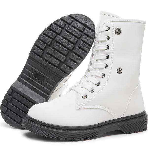 商品名:  TUOPIN Women Fashion Ankle Boots, PU Waterproof Women's Combat Boots, Fleecing Warm Comfort Chelsea Anti-slip Wome...