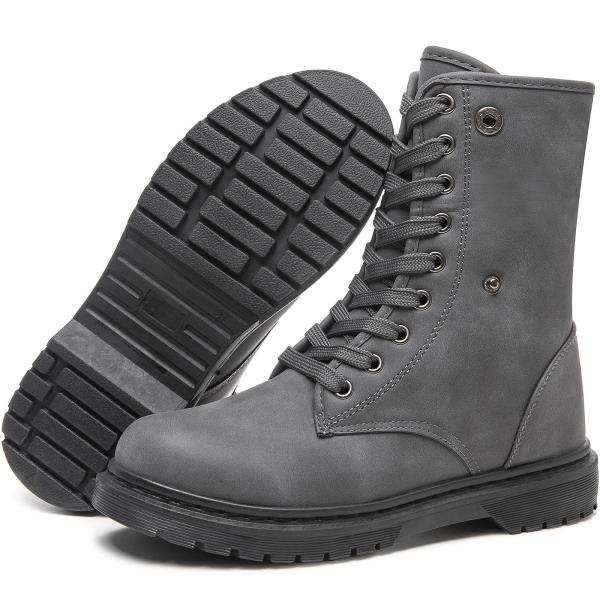 商品名:  TUOPIN Women Fashion Ankle Boots, PU Waterproof Women's Combat Boots, Fleecing Warm Comfort Chelsea Anti-slip Wome...