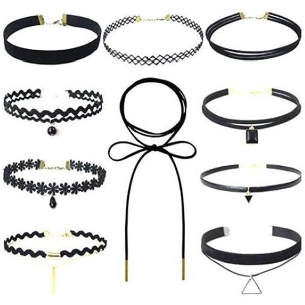 商品名Necklace For Women Girls Black Classic Velvet Stretch Gothic Lace Chokers 10Pcs / Setブランド：Generic商品サイズ：高さ：2 cm横幅：2 cm...