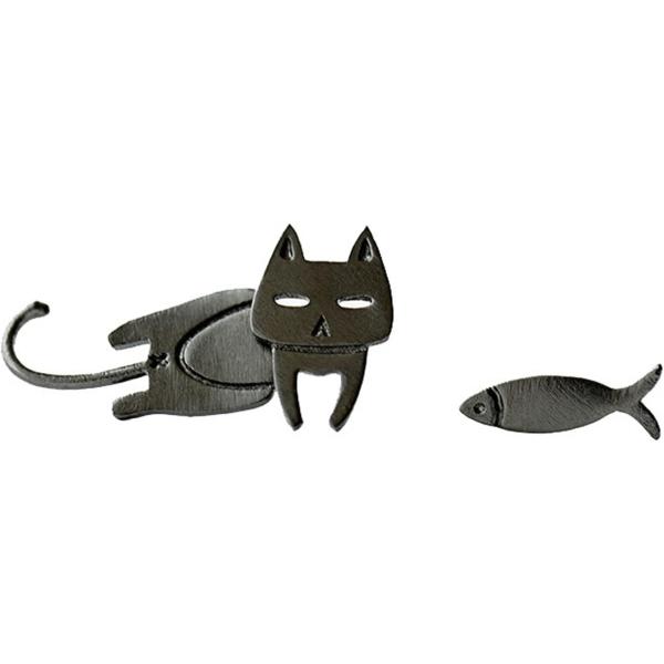 商品名猫 魚 イヤリング レディース ガールズ キュート 動物 イヤリング 猫 スタッド イヤリング ティーン ガールズ, adjustable, 金属, その他Cat Earrings for Women Girls Cute Cat G...